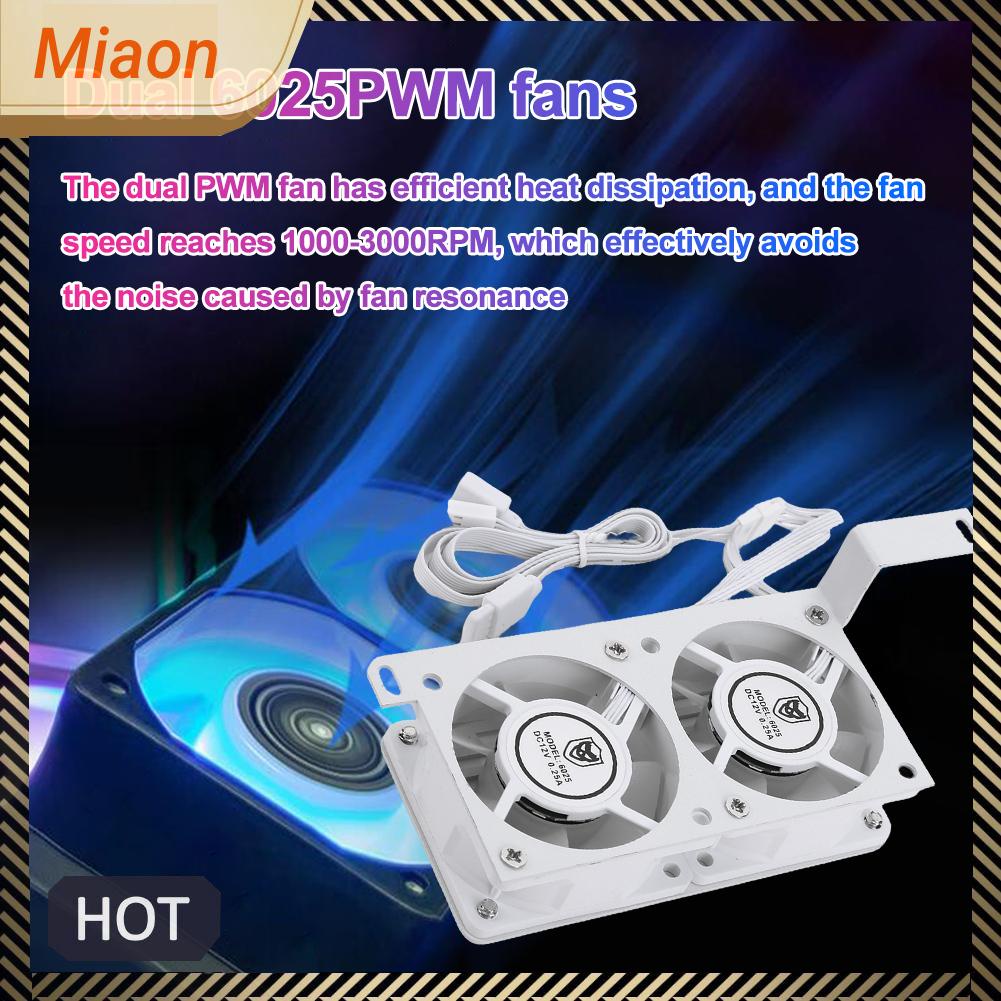 【miaon】พัดลมระบายความร้อน Argb Syn พร้อมพัดลมคู่ 60 มม 5v สําหรับ Ddr Ddr2 Ddr3 Ddr4 Ddr5