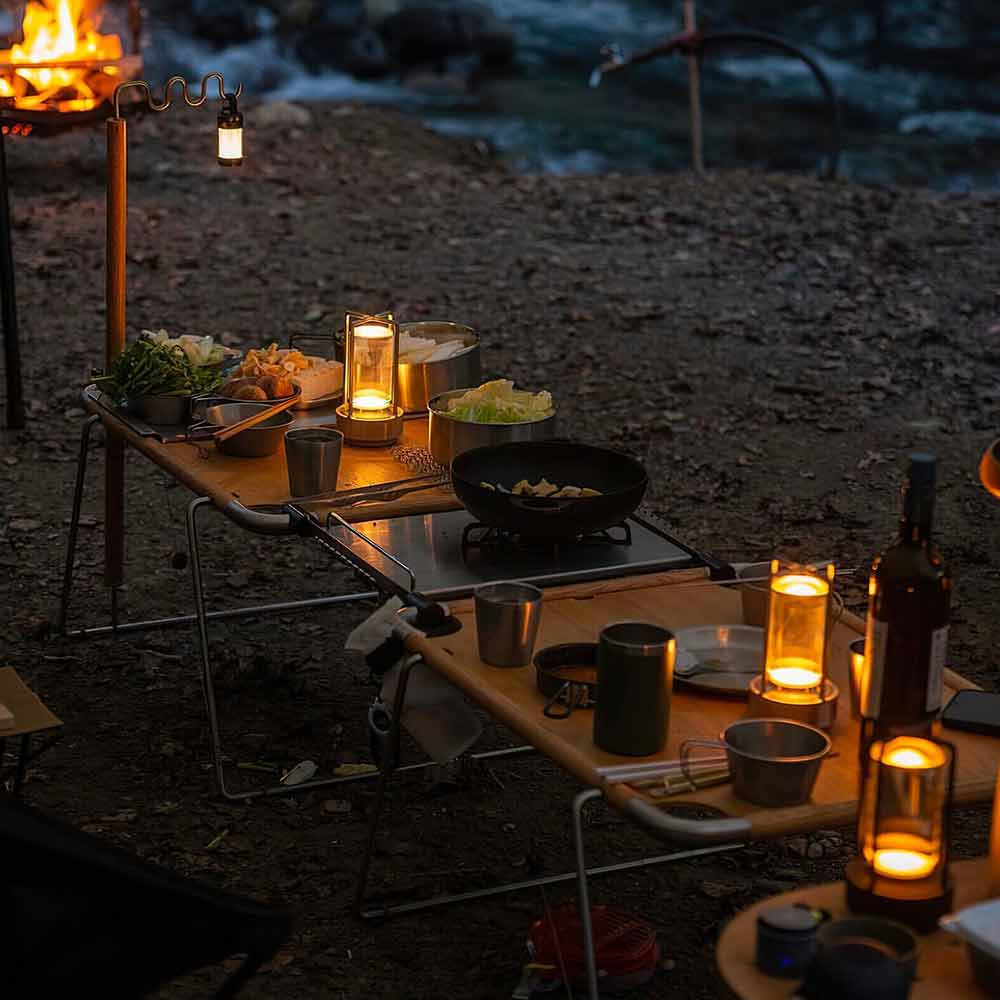LED Cordless Table Lamp Industrial Style Metal Table Lamp Outdoor ...