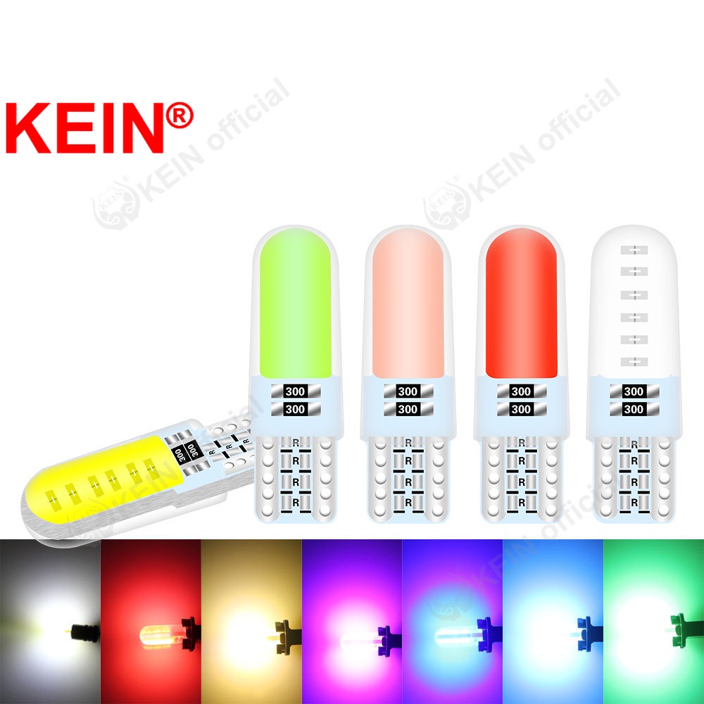 Kein 2PCS ซิลิโคน T10 หลอดไฟ Led W5W Park Light COB ภายในรถโดมสัญญาณอ่านป้ายทะเบียน Clearance ...