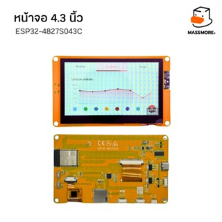 ESP32-8048S043 หน้าจอสัมผัส 4.3 นิ้ว ESP32S3 LCD Parallel 480x272 Touch GT911 รองรับ LVGL ...