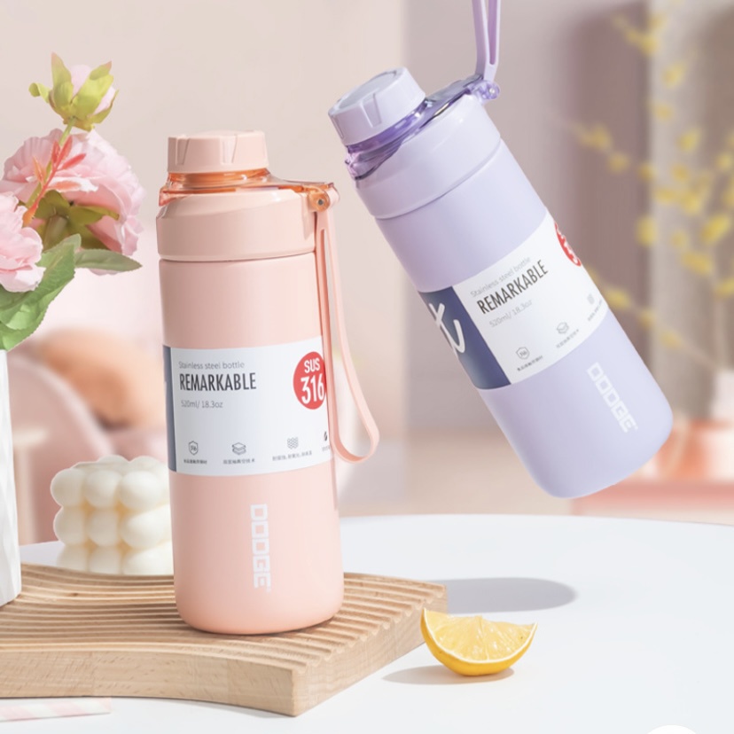 DODGE กระบอกน้ำเก็บอุณหภูมิ DODGE ขนาด 520 ML ขวดน้ำสีพลาสเทล | Shopee Thailand