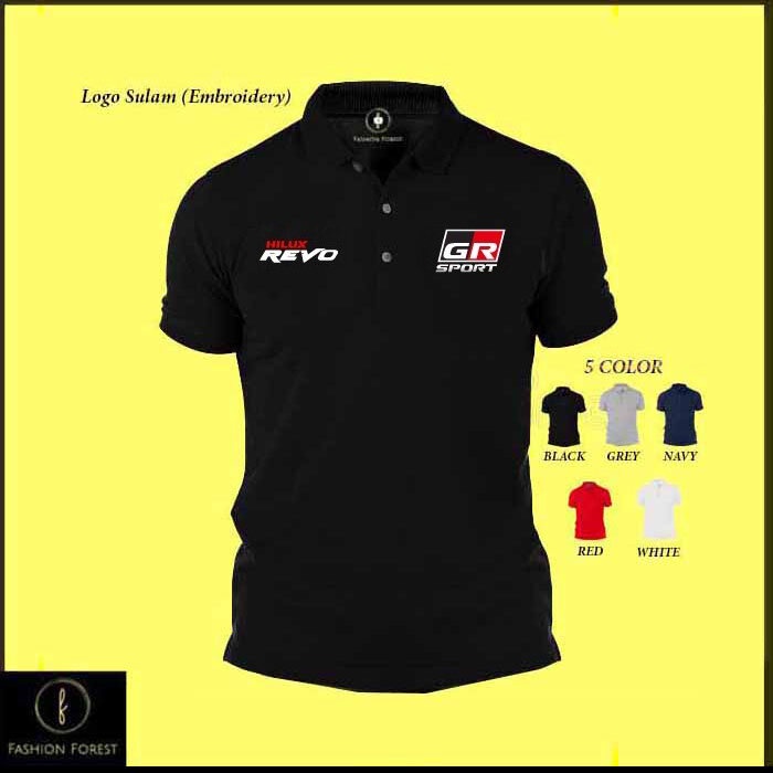 เสื้อยืดโปโล ปักลายโลโก้ Sulam Toyota Hilux Revo GR 754 แบบแห้งเร็ว ...
