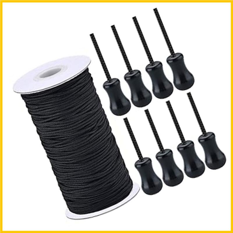 Runun สายไฟลูกบิดหน้าต่าง เพื่อความปลอดภัย พร้อมลูกบิดไม้ 8 แพ็ค ...