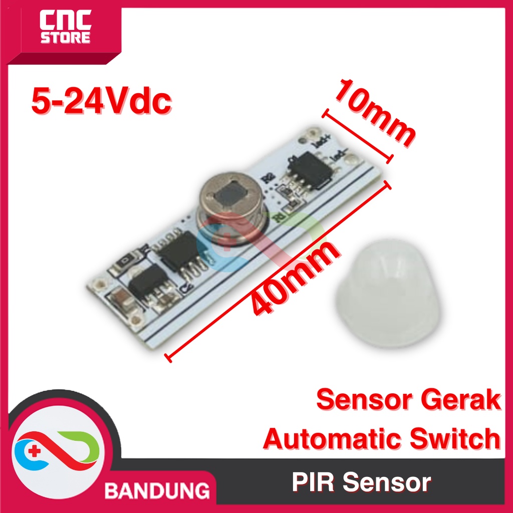 สวิตช์อัตโนมัติ AUTOMATIC LED MOTION SENSOR PIR 5 24V PIR DELAY 20S ...
