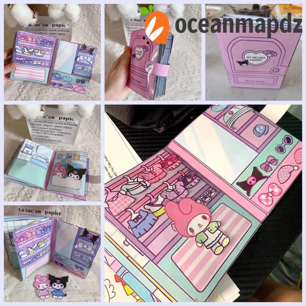 Oceanmapdz ของเล่น Diy ทําด้วยมือ, My Melody Kuromi สติกเกอร์เกม Melody ...