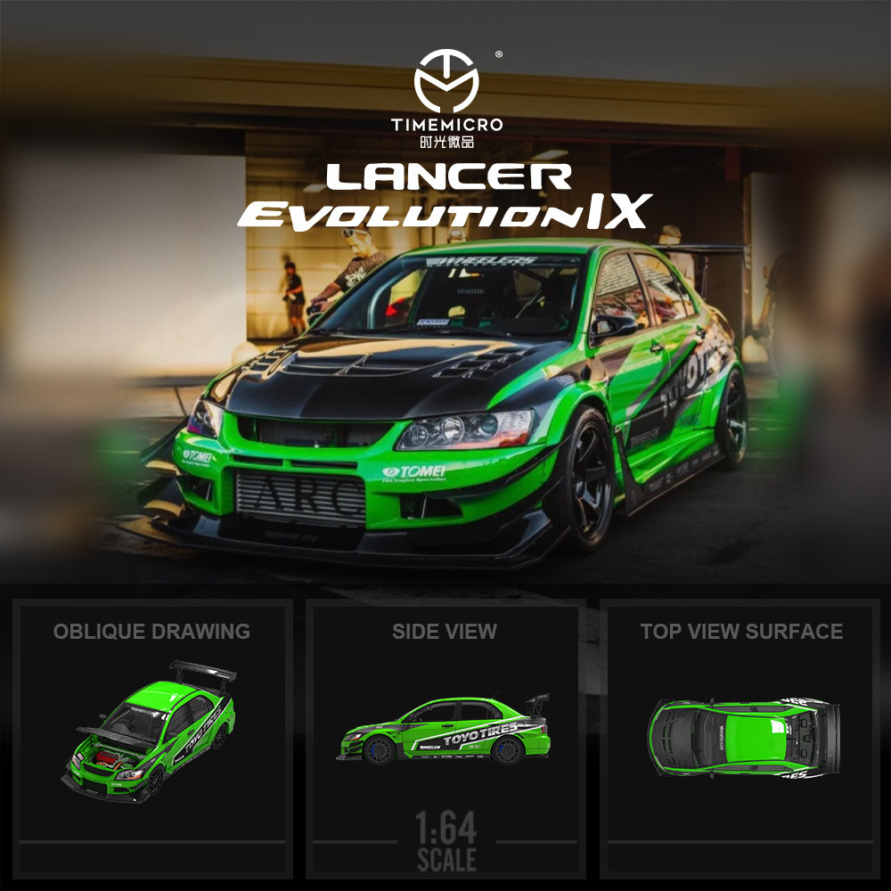 [GT-M] รุ่น TIME MICRO 1: 64 Mitsubishi EVO 9th Generation ฝาครอบเปิด ...