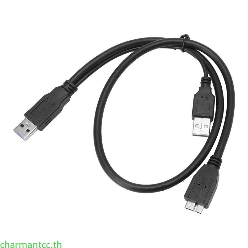 Charmantcc USB 3 0 Dual Power Y Shape 2 X Type A ถึง Micro B SuperSpeed ...
