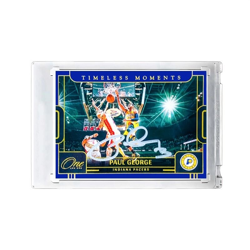 Paul George Signature Star Card การ์ดโฮมเมด 1/1 การ์ดหักเหแบบถักฟรี ...
