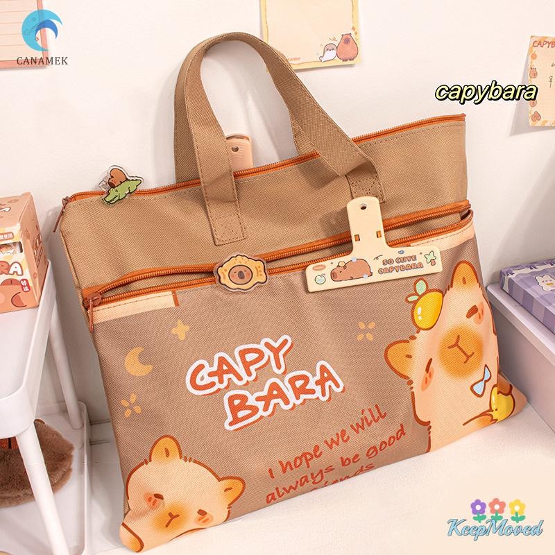 Keepmoving Canvas Capybara Students Tutorial Bag Large-capacity With ...