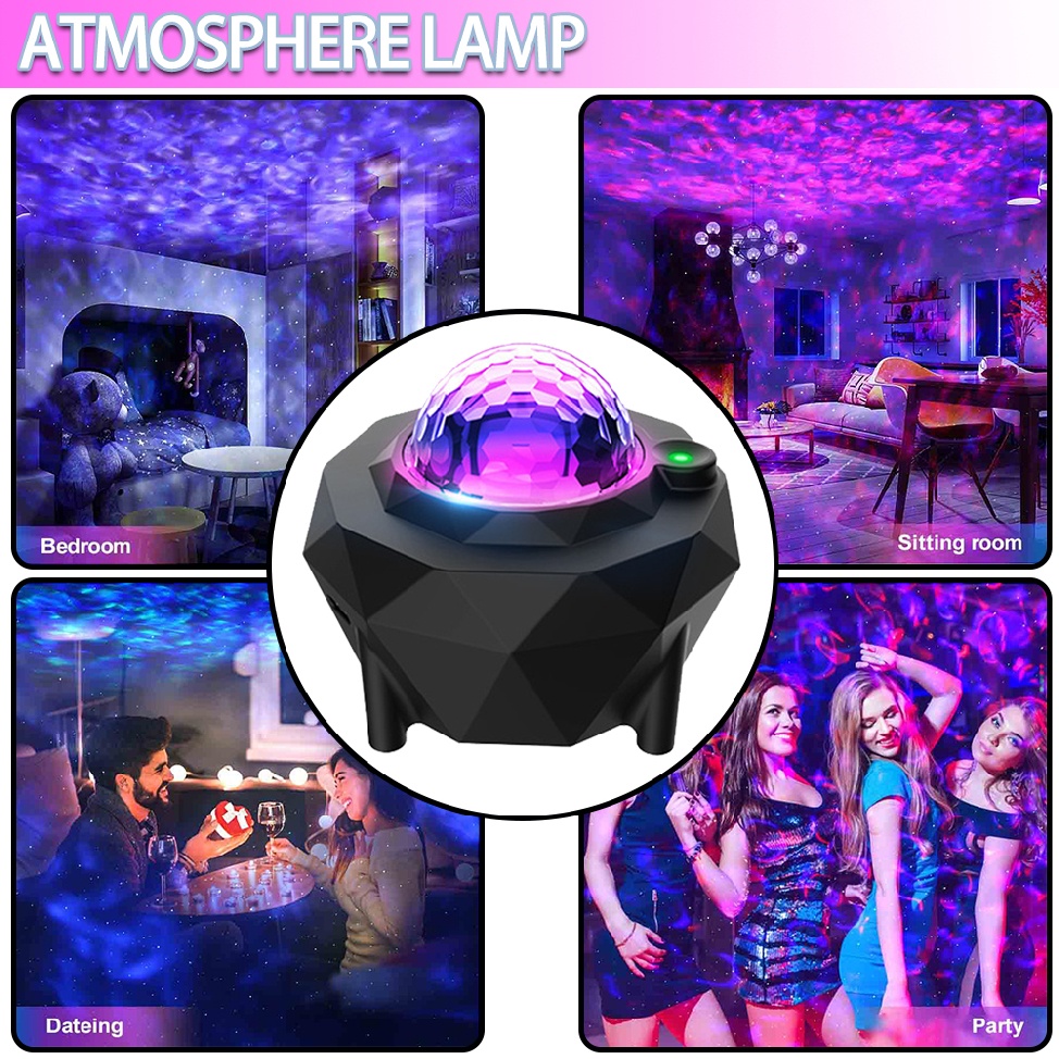 Music Starry Star Projector Galaxy Light RGB LED Starlight with Remote ...