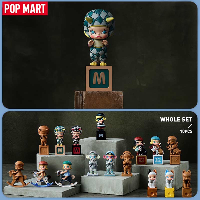 Pop MART MOLLY รูปปั้นครบรอบ คลาสสิก ย้อนยุค ซีรีส์ลึกลับ กล่องปริศนา 1 ชิ้น กล่องสุ่มอัจฉริยะ ...
