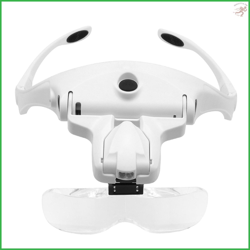 Adjustable Bracket Headband Glasses Magnifier Loupe - 5 Lens with LED ...