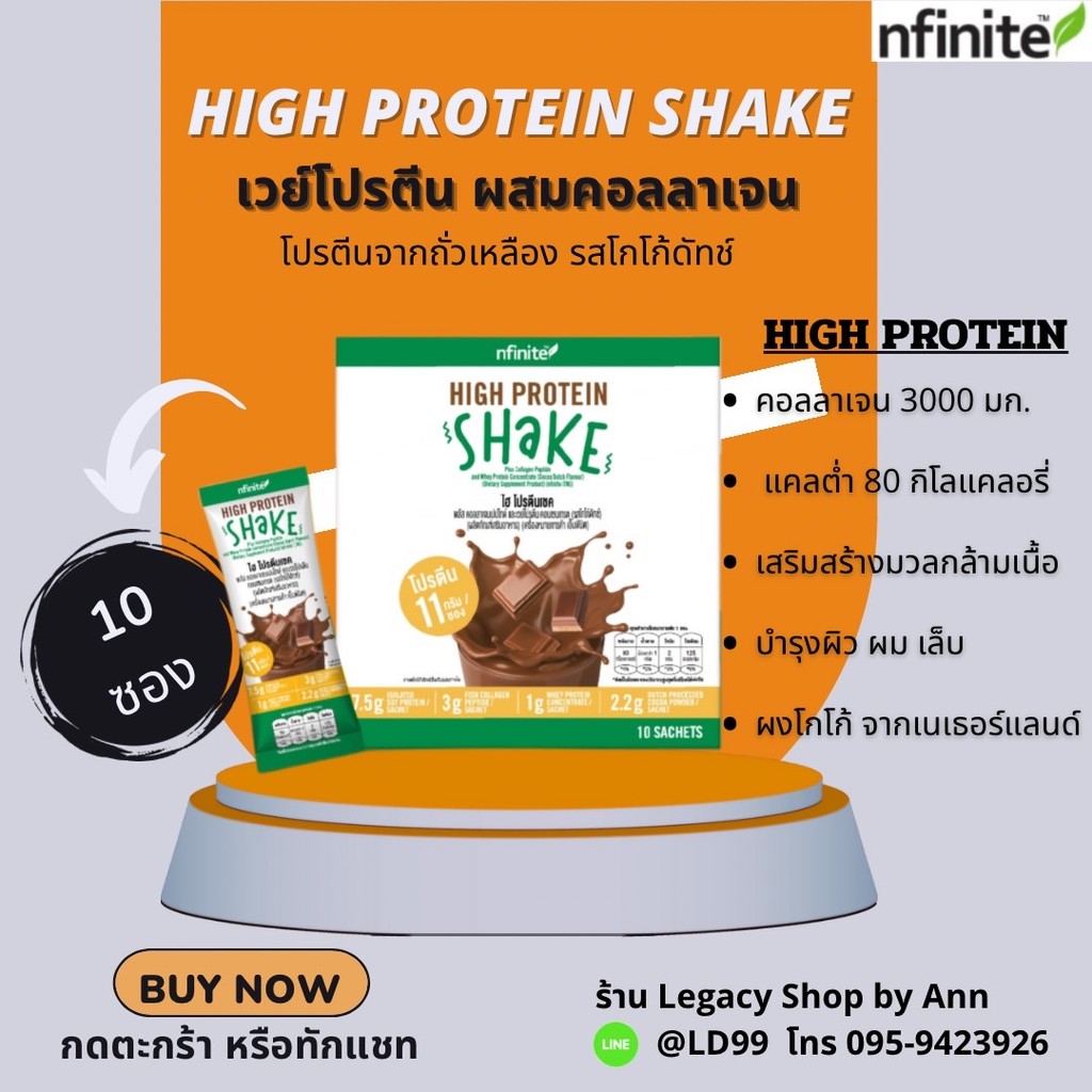 ส่งฟรี‼️High Protein Shake by Legacy ไฮ โปรตีน เช้ค รสโกโก้ดัทช์ เลกา ...