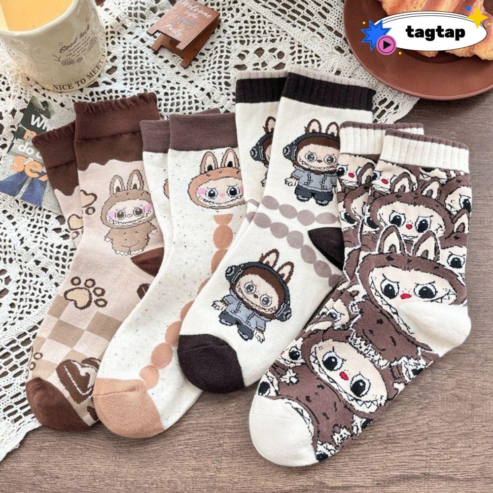 Tagtap Labubu ถุงเท้าท่อกลาง, ถุงเท้าหิมะไม่มีรอยต่อความร้อน, เก็บ ...