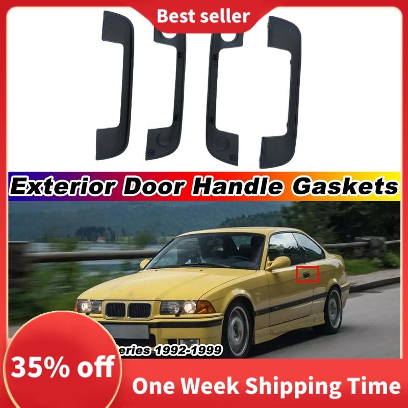 51218122441 51218122442 4 ชิ้นรถด้านหน้าและด้านหลังมือจับประตูพร้อมซีลสําหรับ-BMW E36 E34 E32 Z3 ...