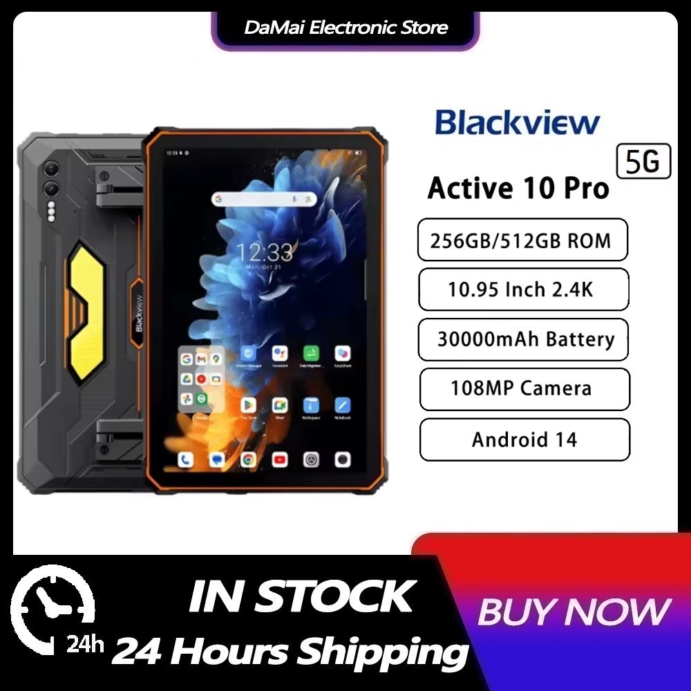 Blackview Active 10 Pro 5G แท็บเล็ตที่ทนทาน MTK 7300 30000mAh แบตเตอรี่ขนาดใหญ่ 11 นิ้ว FHD ...
