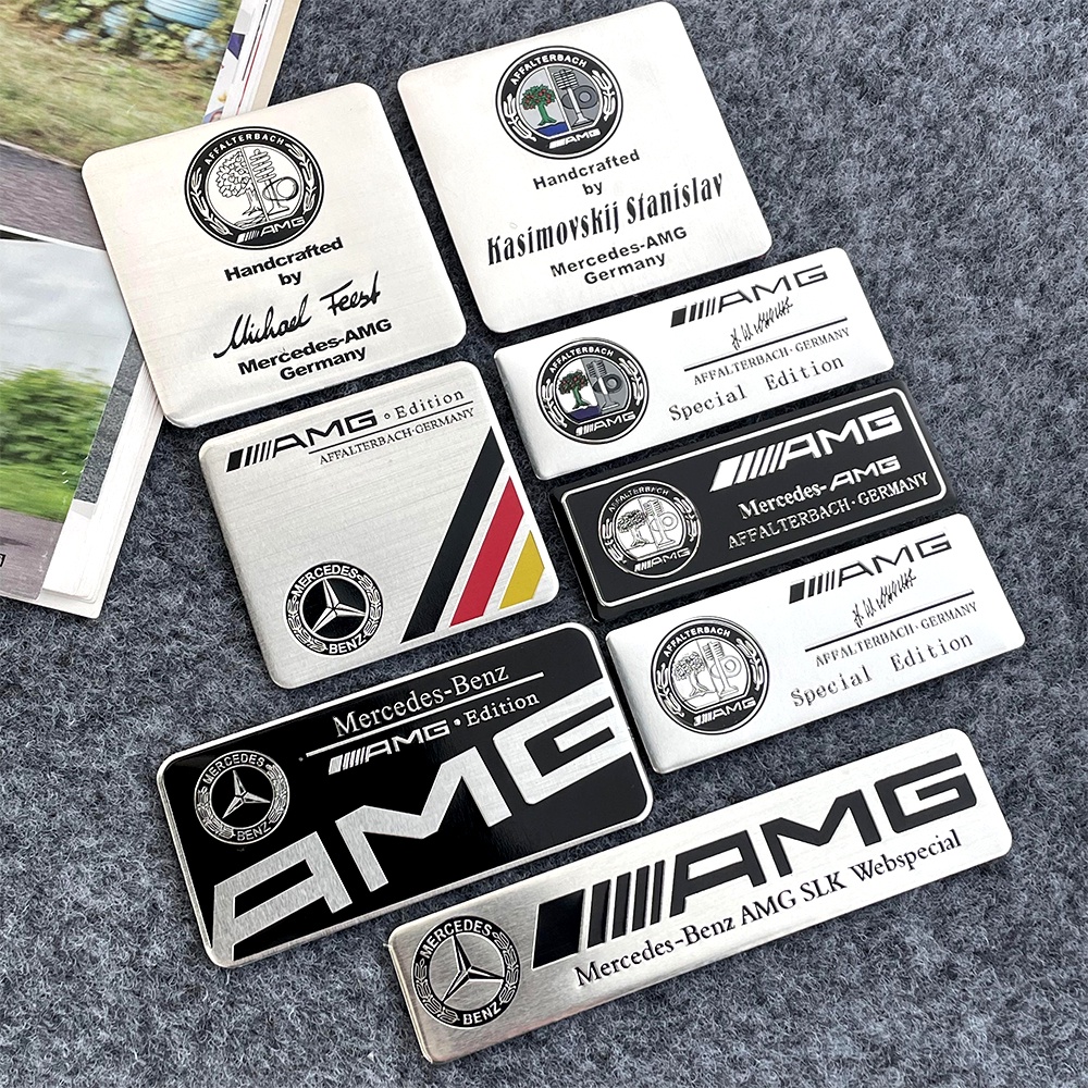 Amg สติกเกอร์ป้ายสัญลักษณ์ อลูมิเนียม ลายต้นไม้ สําหรับ Mercedes AMG ...
