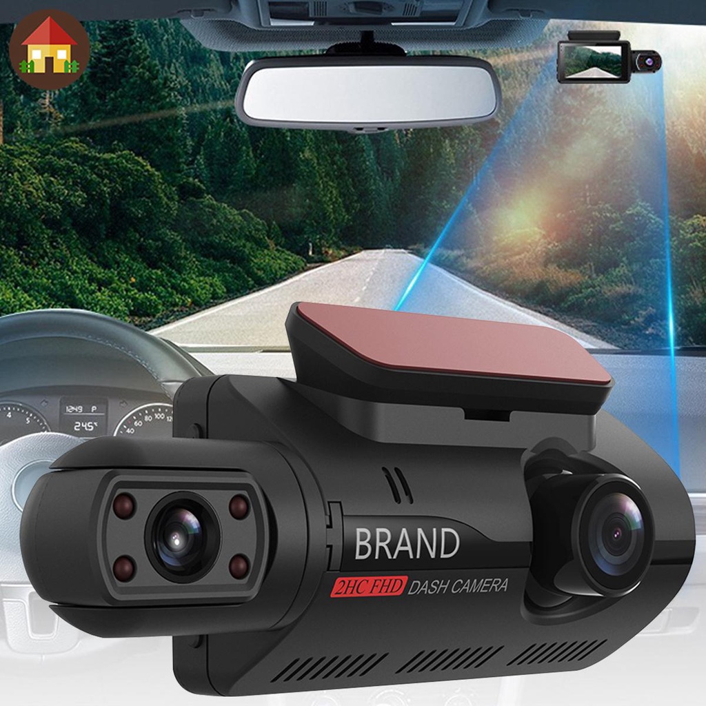 Dash Cam รถแดชบอร์ดกล้องรถ DVR3 "เลนส์บันทึกการขับขี่ 2 เลนส์ Super ...