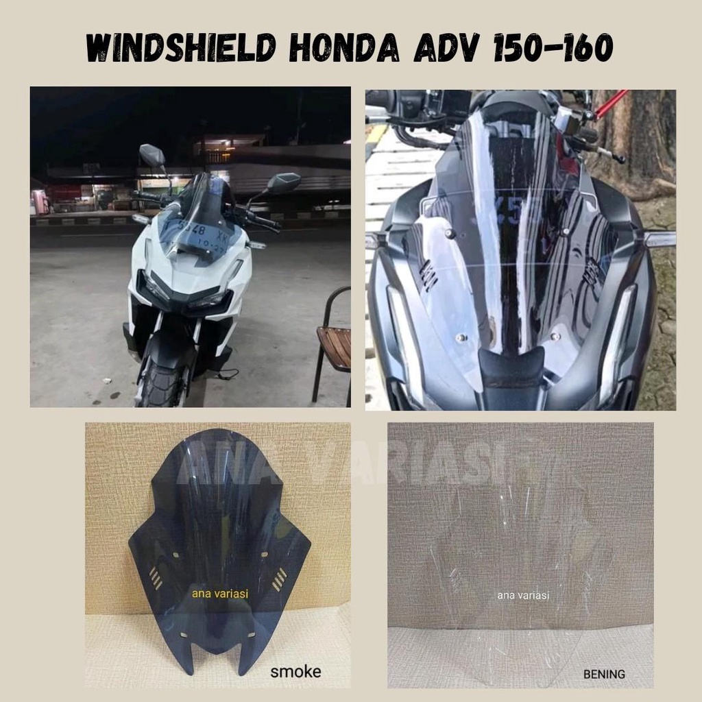 Honda adv 150 160 visor 3 mai หนา Honda adv กระจกบังลม TDR V2 รุ่น adv ...