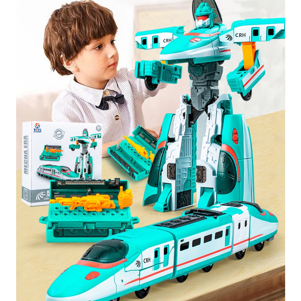 โมเดลหุ่นยนต์รถไฟ Mecha Transforming Train Fit Robot Boy King Kong ของ ...