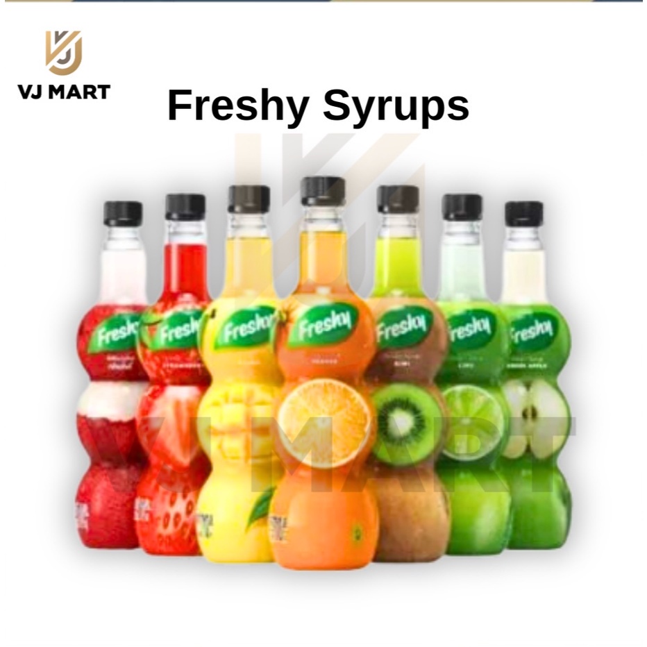 Freshy Syrups เฟรชชี่ ไซรัป ผสมน้ำและเนื้อผลไม้ น้ำผลไม้สูตรเข้มข้น ...