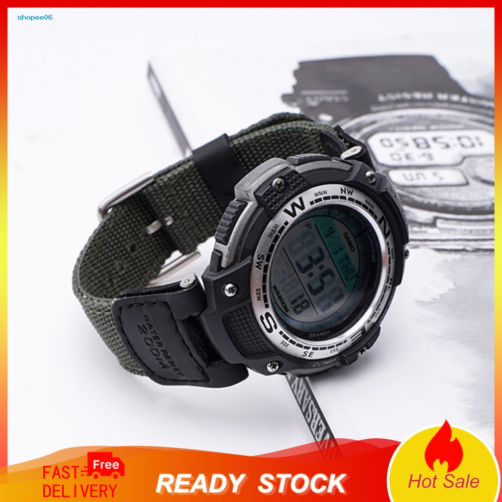 Setn สายนาฬิกาข้อมือไนล่อน แบบนิ่ม กันเหงื่อ ระบายอากาศ แบบเปลี่ยน สําหรับ Casio SGW-100 ...