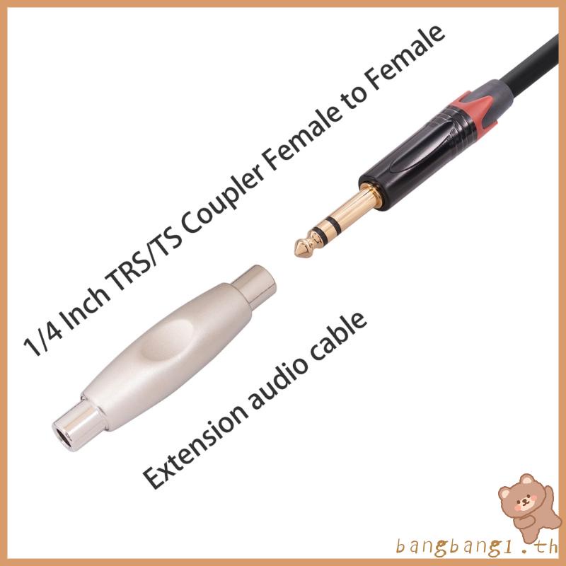 Bang อะแดปเตอร์แปลงสัญญาณเสียงสเตอริโอ โลหะ 1 4 นิ้ว TRS TS Female เป็น ...