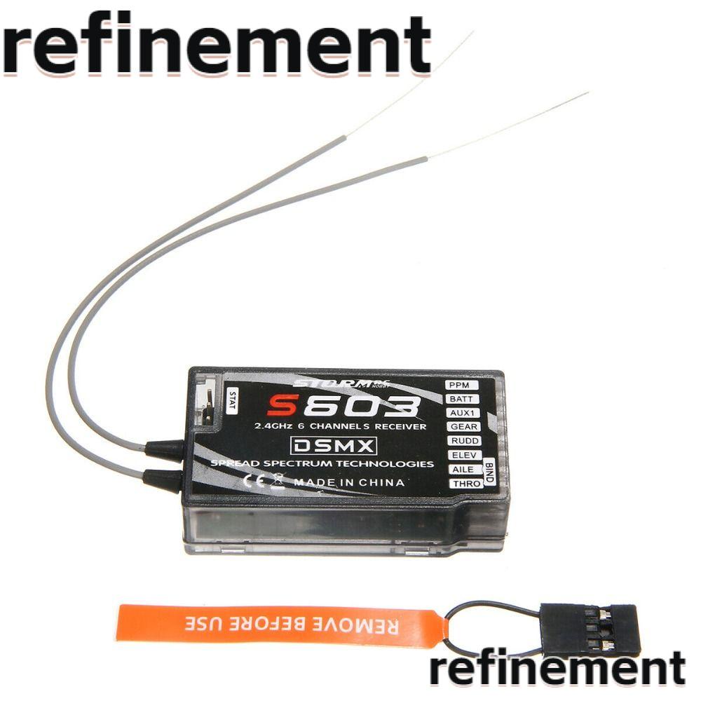 Refinement S603 DSMX ตัวรับส่งสัญญาณ 3.5V เป็น 9.6V 6 ช่องทาง 2.4 GHz ...
