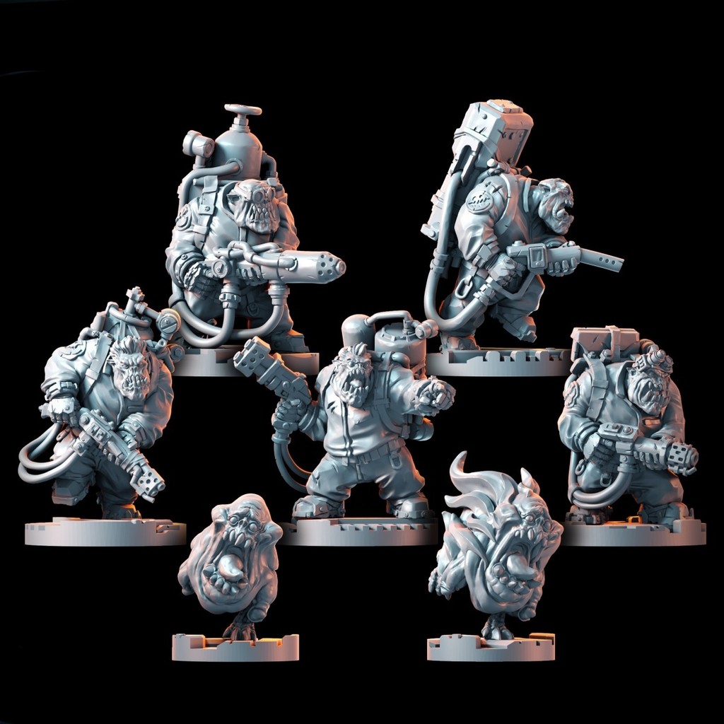 00300042 Hammer Tribe Orc Ghostbusters 1/48 โมเดลสีขาว วอร์แฮมเมอร์ ...