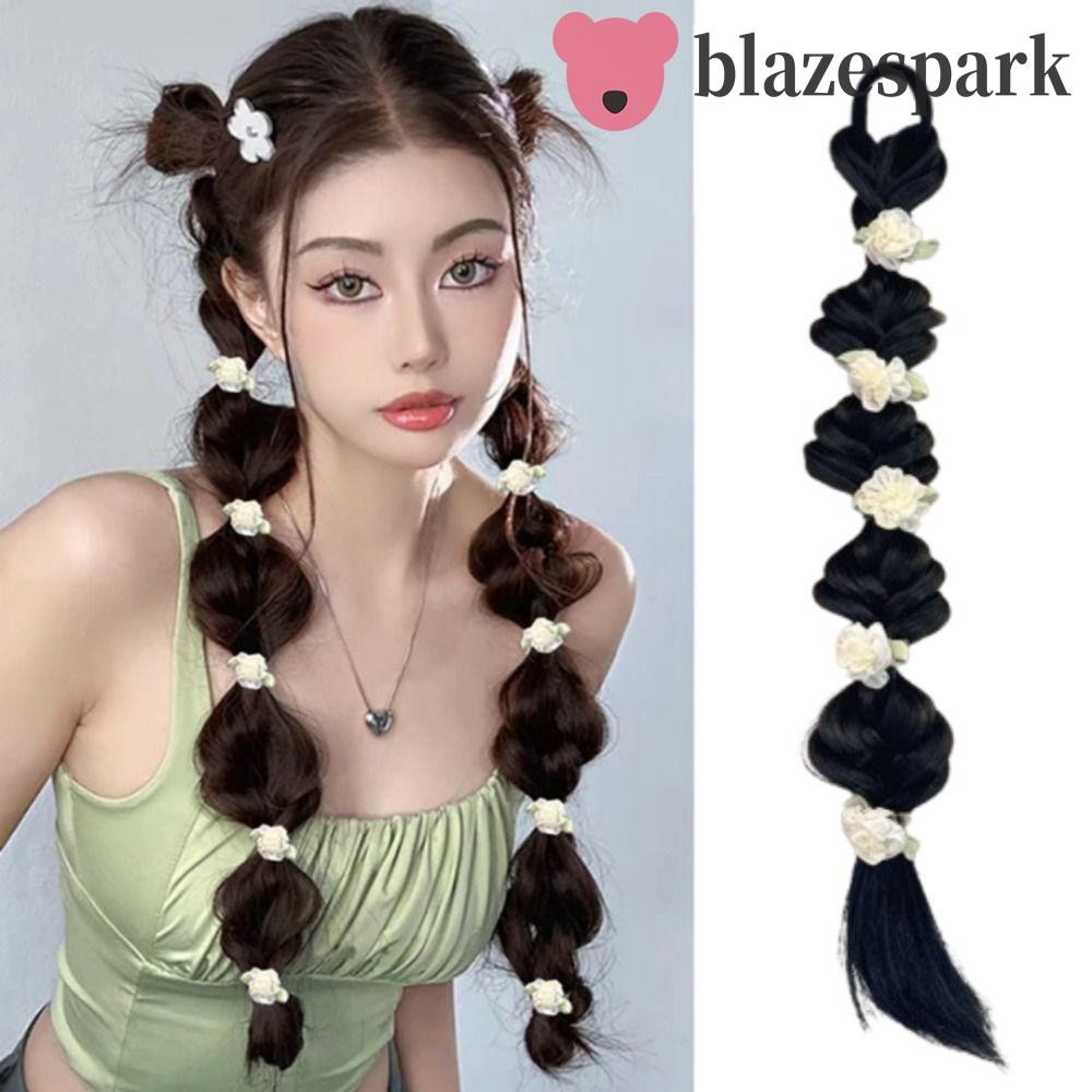 Blazespark Bubble Braid หางม้า,แป้งทอด Extension Jasmine Braided หางม้า ...
