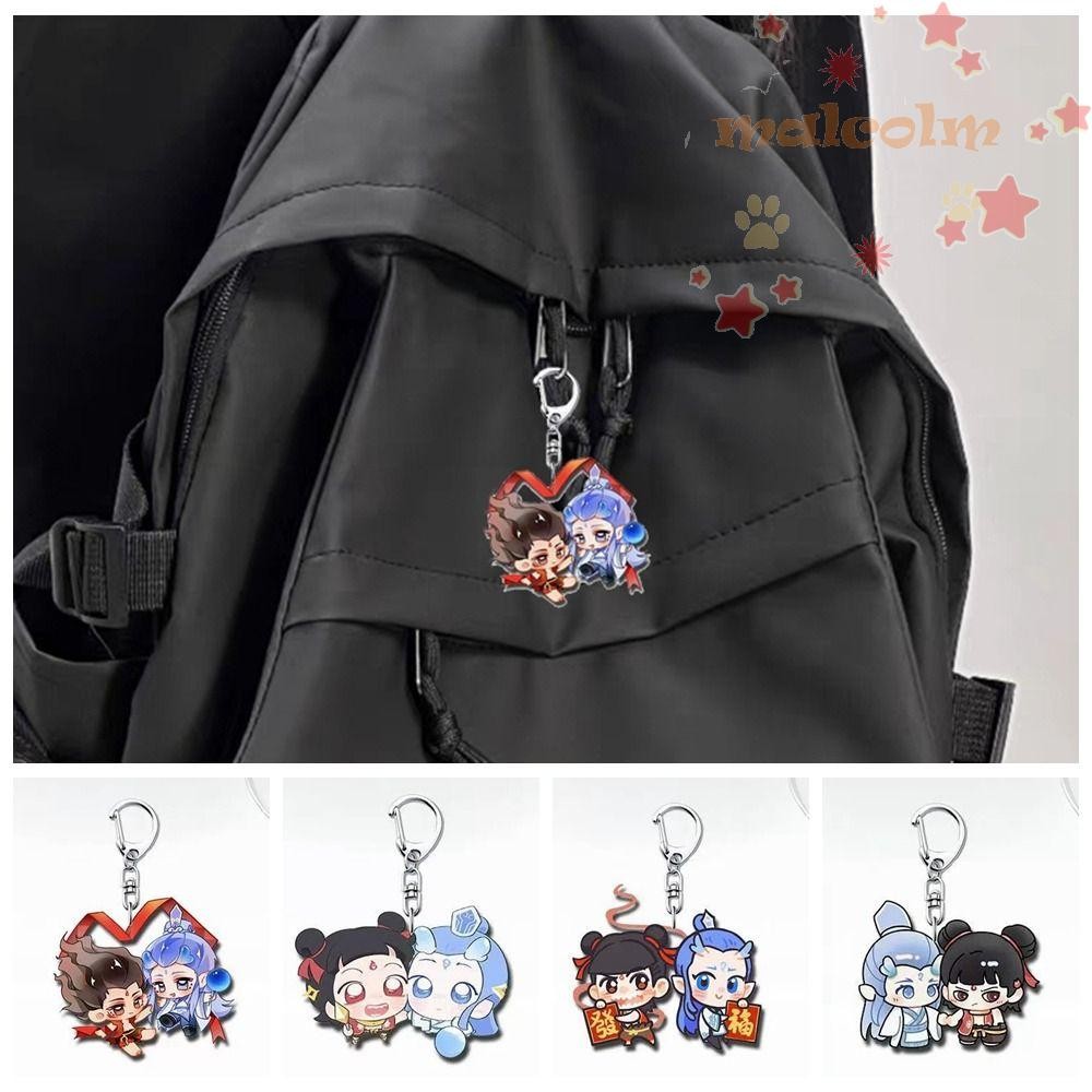 Malcolm Nezha 2 พวงกุญแจรูป,อะคริลิคภาพยนตร์อะนิเมะ Nezha 2 Key Chain ...