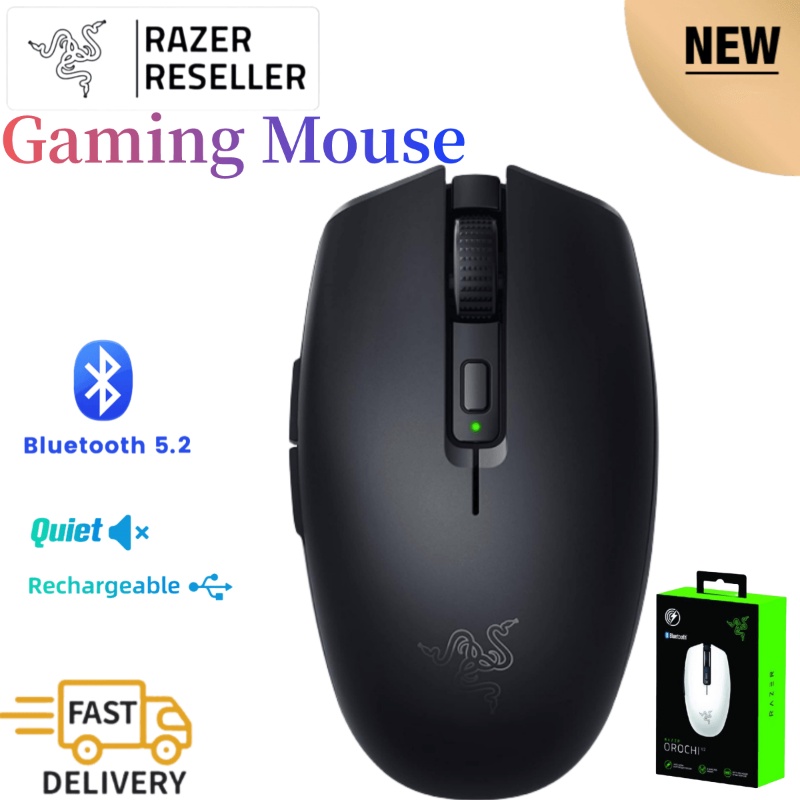 Razer V2 เมาส์ออปติคอลเล่นเกมไร้สาย 2.4G 18000DPI เซนเซอร์ออปติคอล USB ...