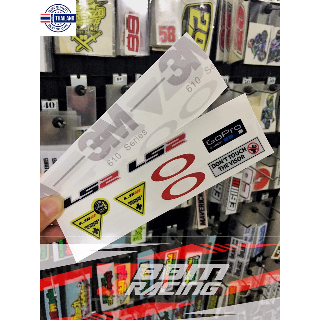 สติกเกอร์ติดชิวหมวกกันน็อค LS2 / Sticker LS2 helmet | Shopee Thailand