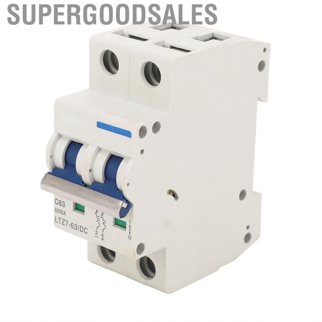 Supergoodsales Miniature Circuit Breaker Long Service Life DC 1000V 63A 2P Auxiliary Arc ...