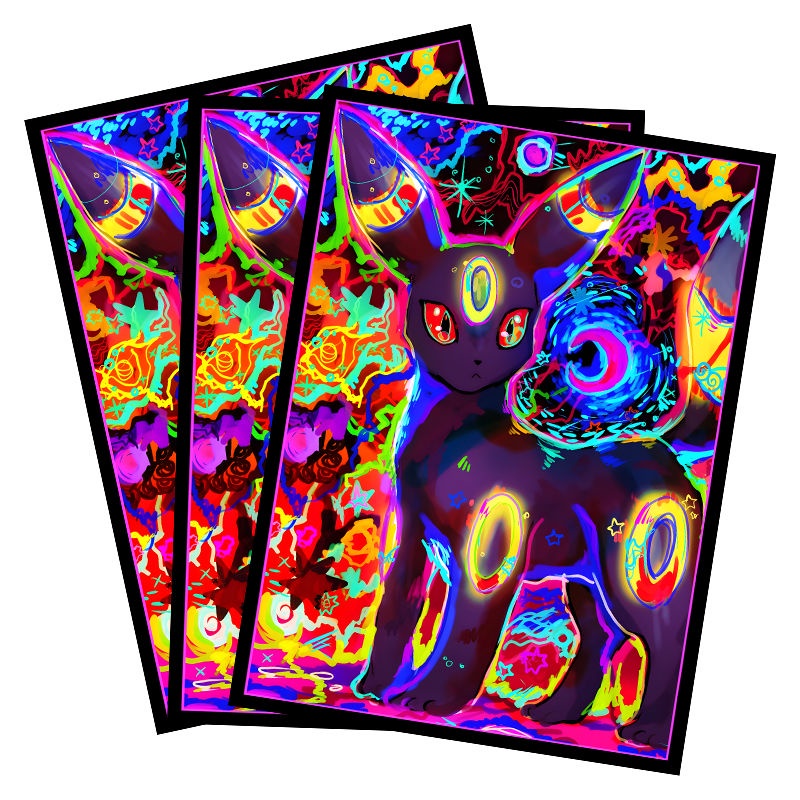 Pokémon Card Sleeves Eevee Shiny Card Protectors สําหรับ DIY PTCG Card ...