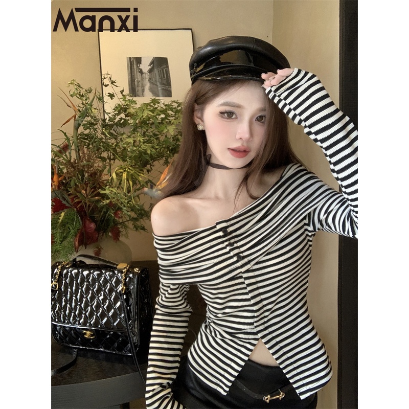 Manxi เสื้อคลุม เสื้อกันหนาว สไตล์ สบายๆ แฟชั่น วินเทจ WMY23C006E 48Z231202 | Shopee Thailand