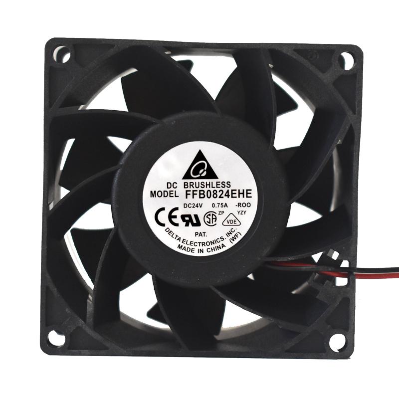 พัดลมระบายความร้อน ความเร็วสูง Delta FFB0824EHE 8038 8 ซม. 24V 0.75A ...