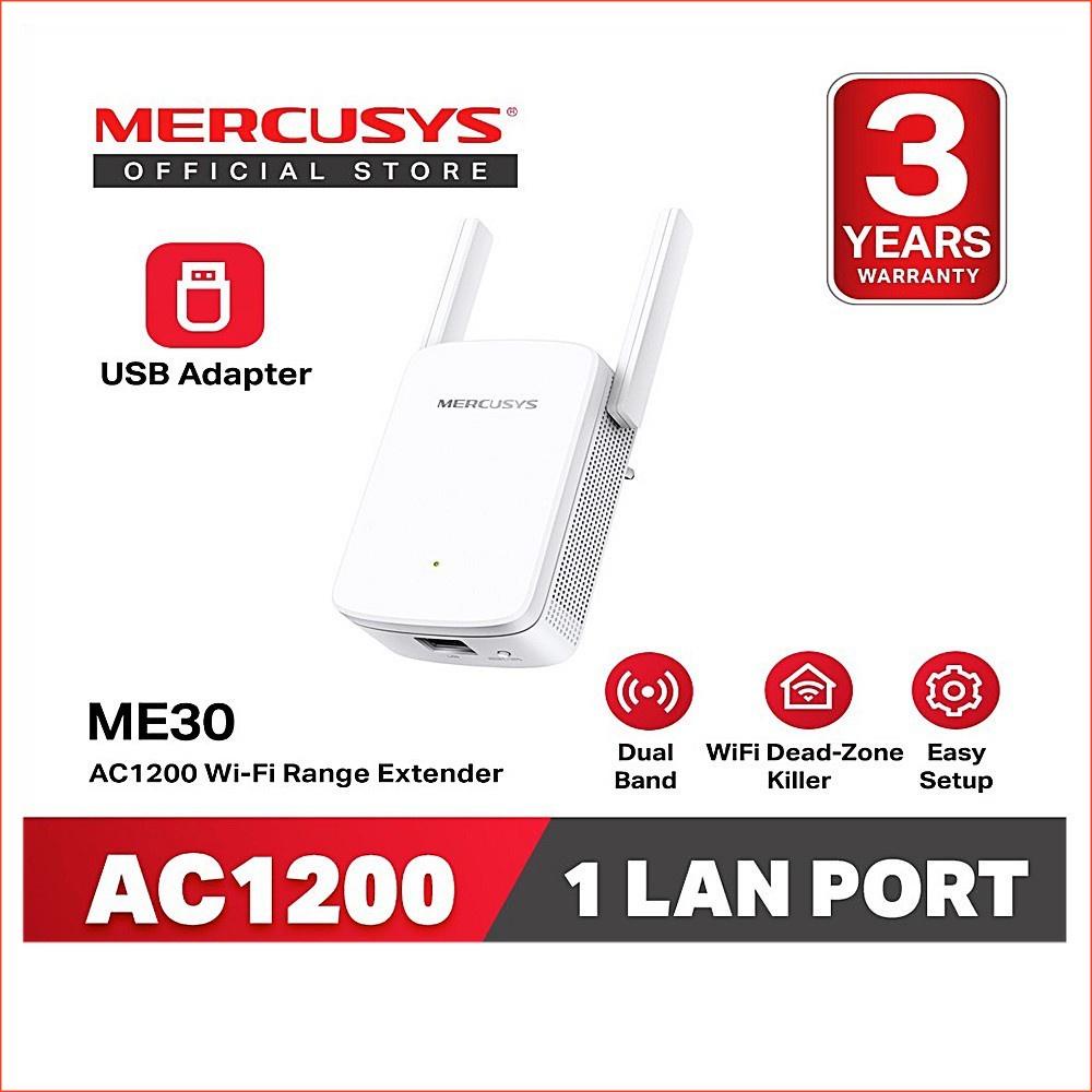 Mercusys ME30 AC1200 Wi-Fi Range Extender ขยายสัญญาณไวไฟ รองรับคลื่น 2. ...