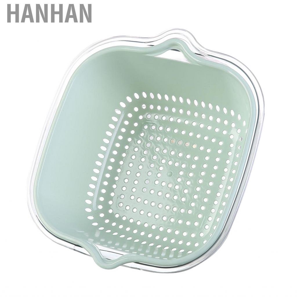 Hanhan Vegetable Draining Basket Double Layered Plastic Food Fruit Bowl ...
