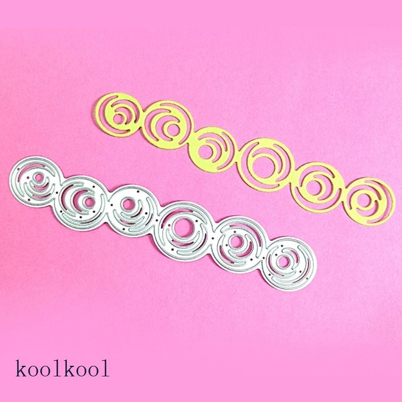 Kool วงกลมตัดโลหะตาย DIY Craft เหล็กคาร์บอนลายนูนแม่แบบโลหะ Stencil ...