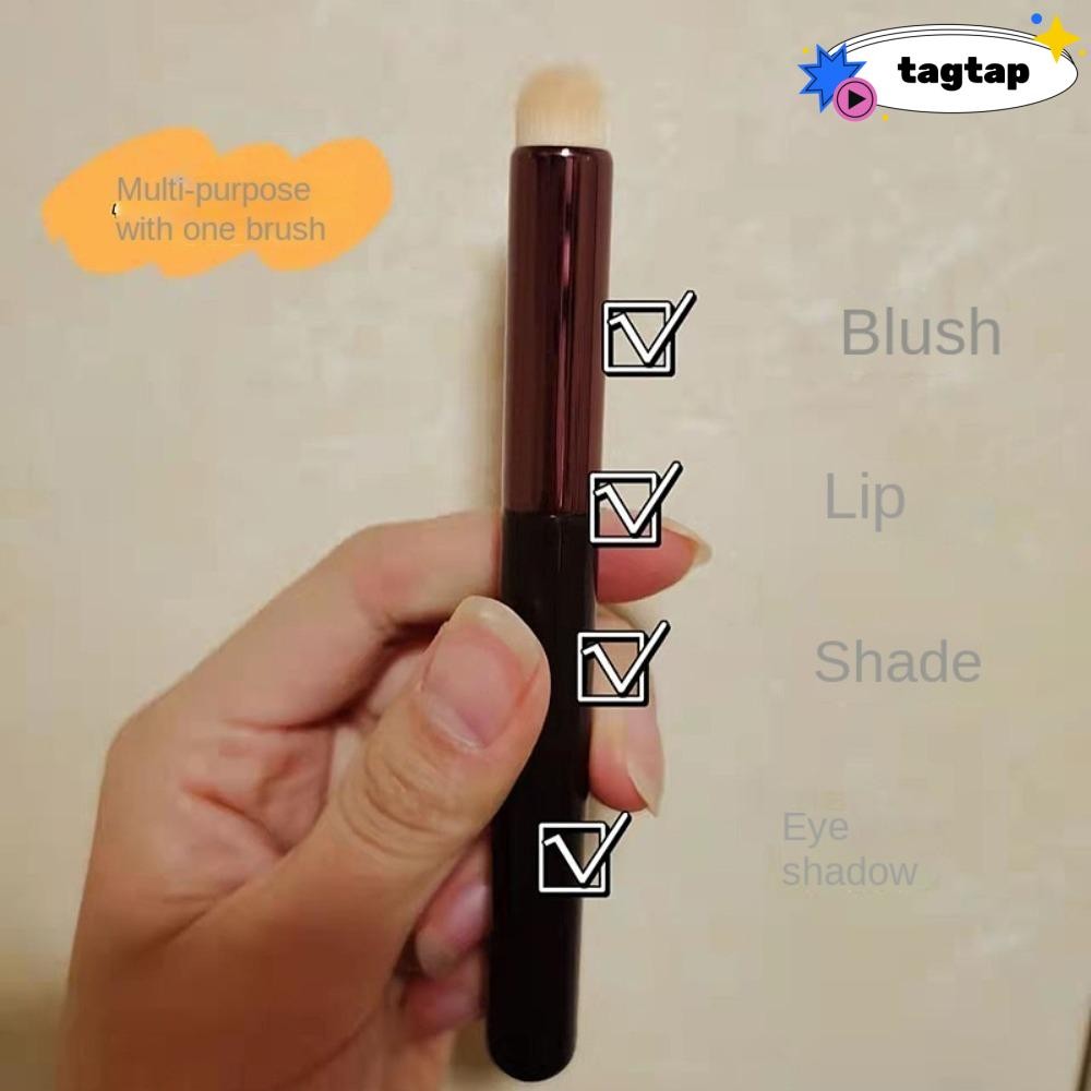 Tagtap แปรงทาปาก, แปรงแต่งหน้าหัวกลมมืออาชีพ, ลิปสติกแบบพกพา Dyeing Lip Smudging Foundation ...