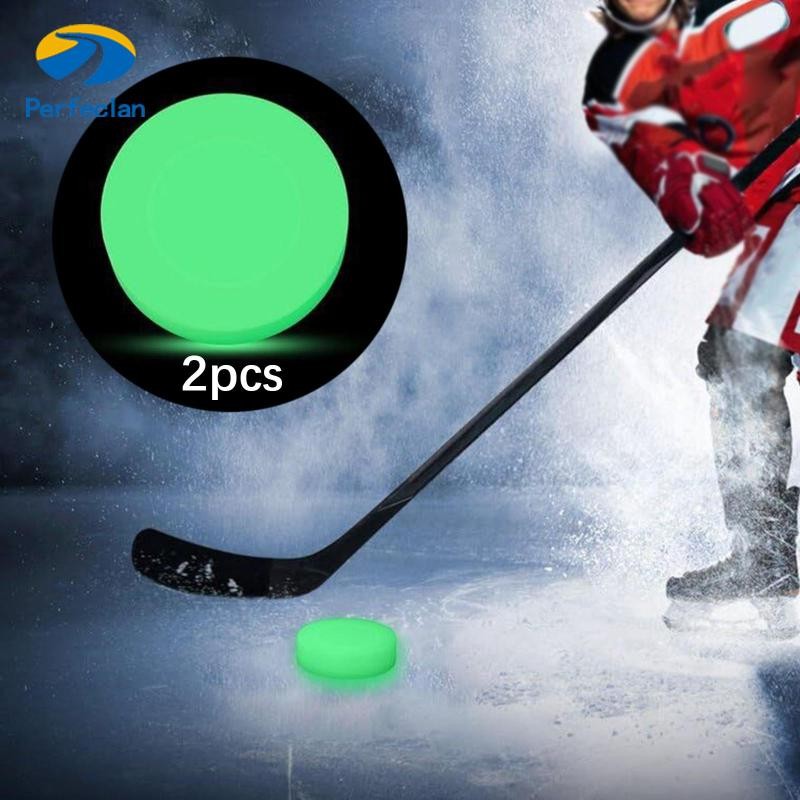 Perfeclan 2 ชิ้น Hockey Puck Glow in The Dark Party Puck Practicing และ ...