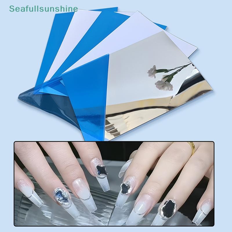 Seaf> 1 ชิ้น Trimmable เล็บ Patch กระจกสองด้านสติกเกอร์จัดแต่งทรงผม DIY ...