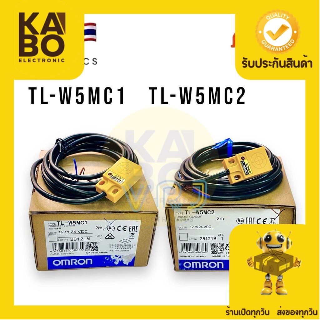 Sensor TL-W5MC1-TL-W5MC2 เซนเซอร์จับโลหะ Proximity Switch ไฟ 12-24VDC ชนิด NPN NO,NC ระยะการจับ ...