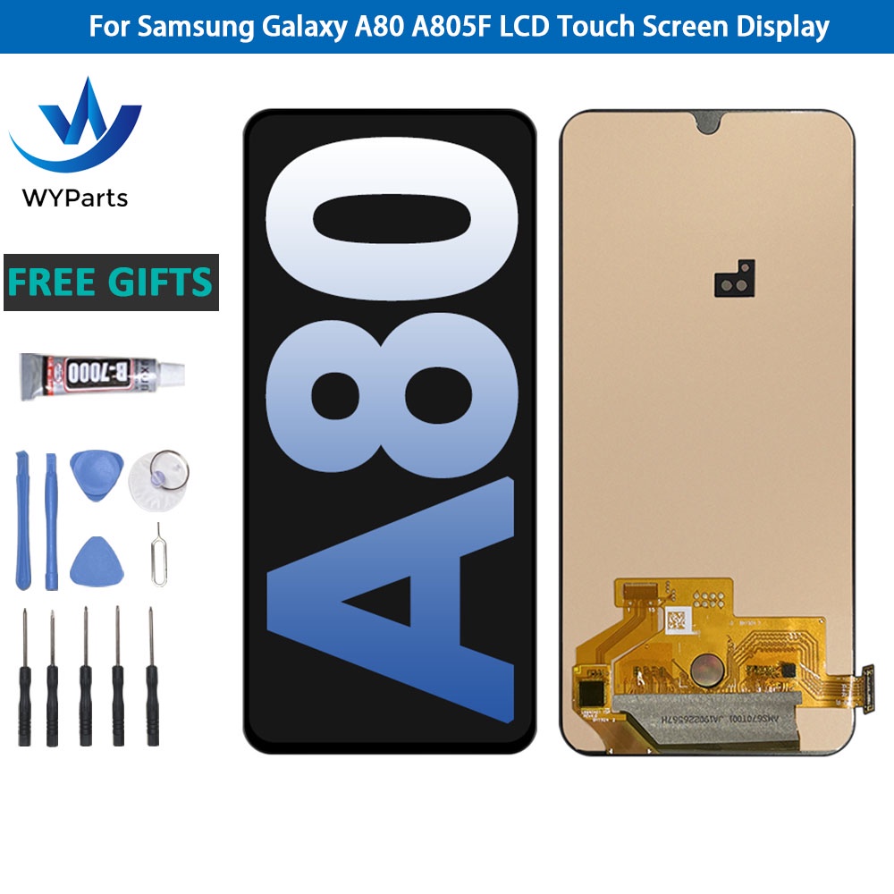 Amoled หน้าจอสัมผัส Lcd ดิจิทัล 6.7 นิ้ว แบบเปลี่ยน สําหรับ Samsung Galaxy A80 A805F A805X A805N ...