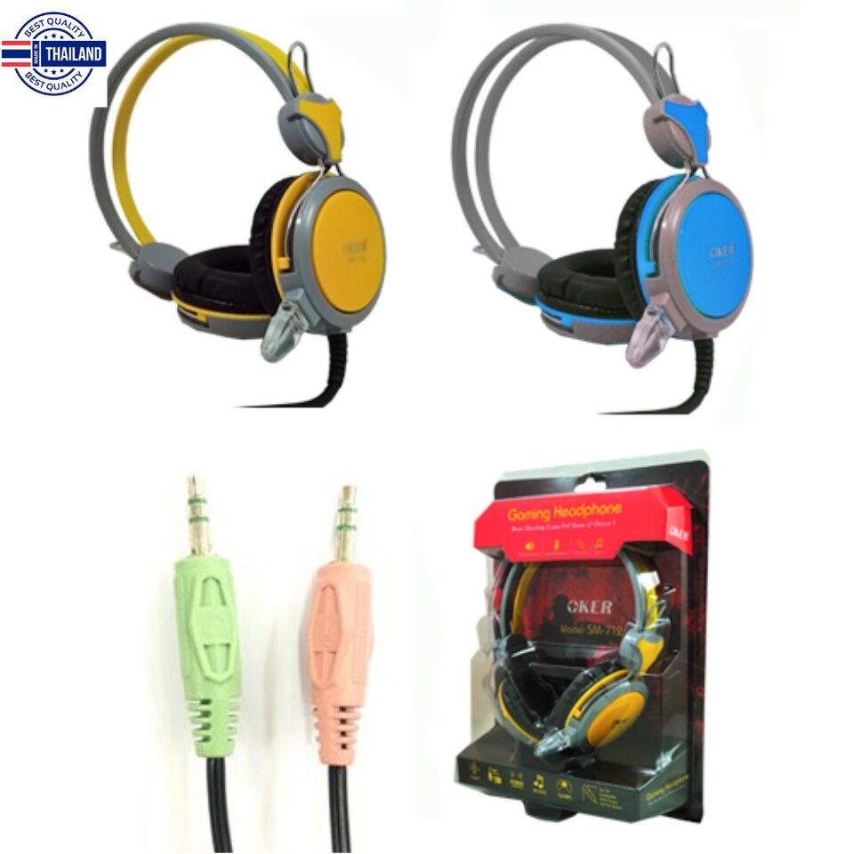 OKER หูฟังครอหู Headset รุ่น SM-712 หูฟังคอมพิวเตอร์ | Shopee Thailand