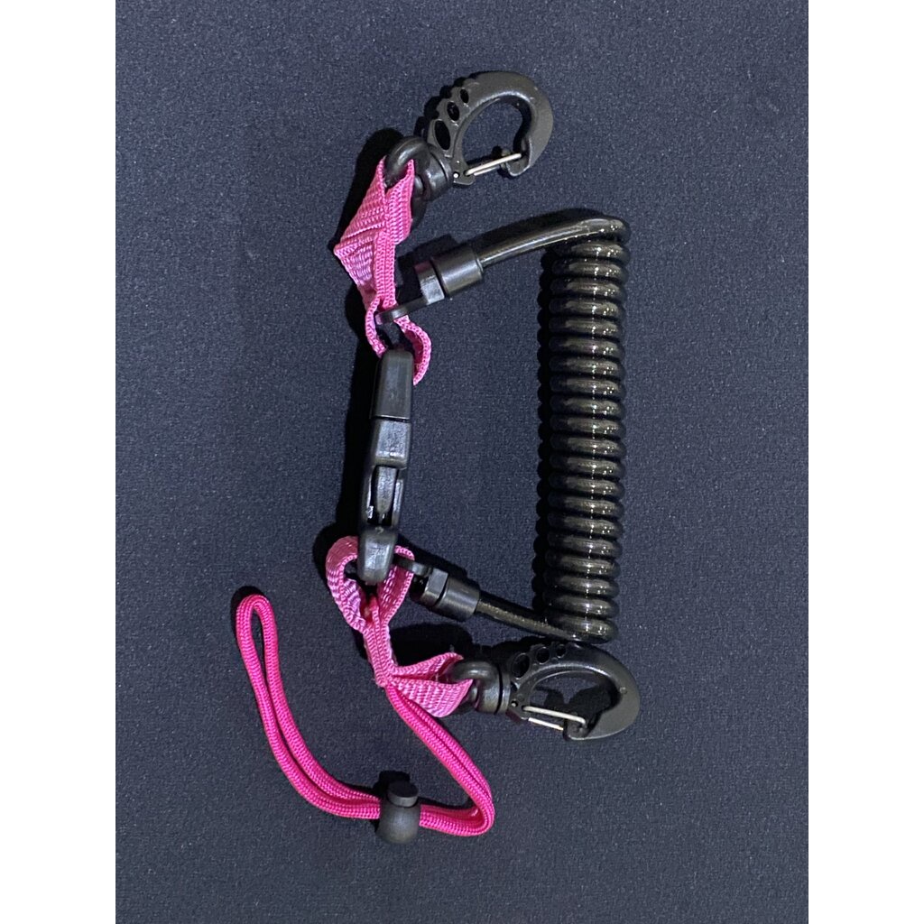 Dive Color Coil Lanyard (สายล็อคพร้อมตะขอเกี่ยว สายยืดได้ ใช้คล้อง ...