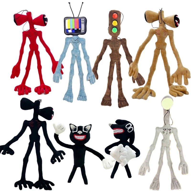 55CM Bendable Siren Head Plush Toys Office Decoration Standing Siren ...