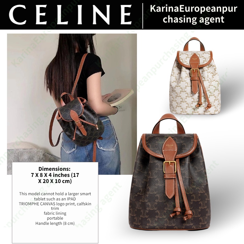 1 เซลีนCeline FOLCO Celine/Backpack กระเป๋าสะพายไหล่ 197662CAS.04LU ...