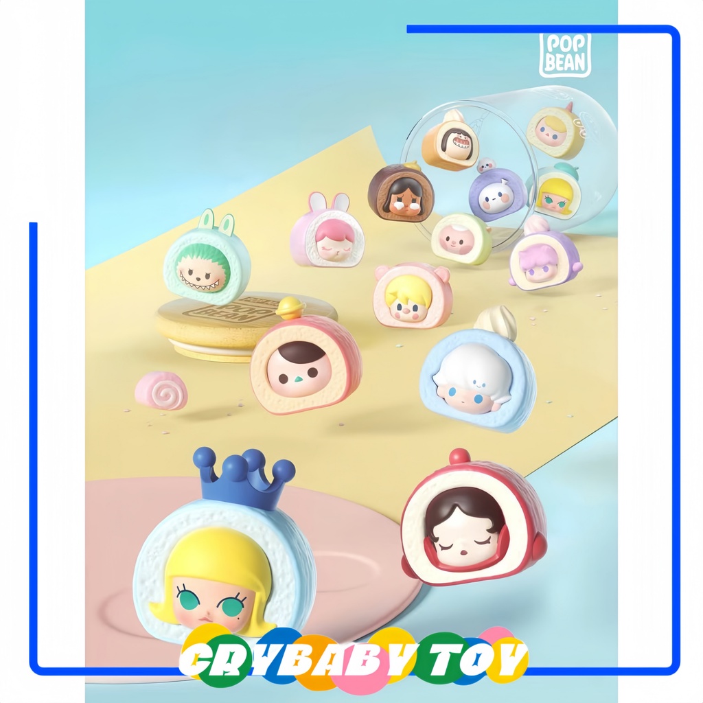 จัดส่งทันทีจากกรุงเทพฯ！POP BEAN Cake roll POPMART CRYBABY DIMOO ...
